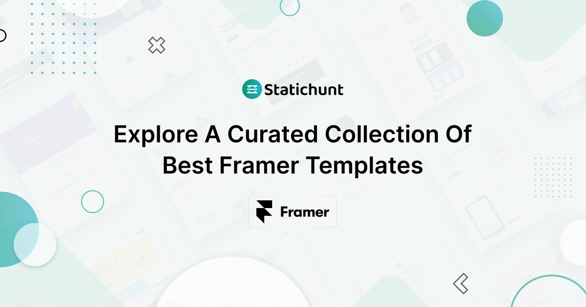 Best Framer Templates for SaaS, Portfolios & E-commerce | Statichunt
